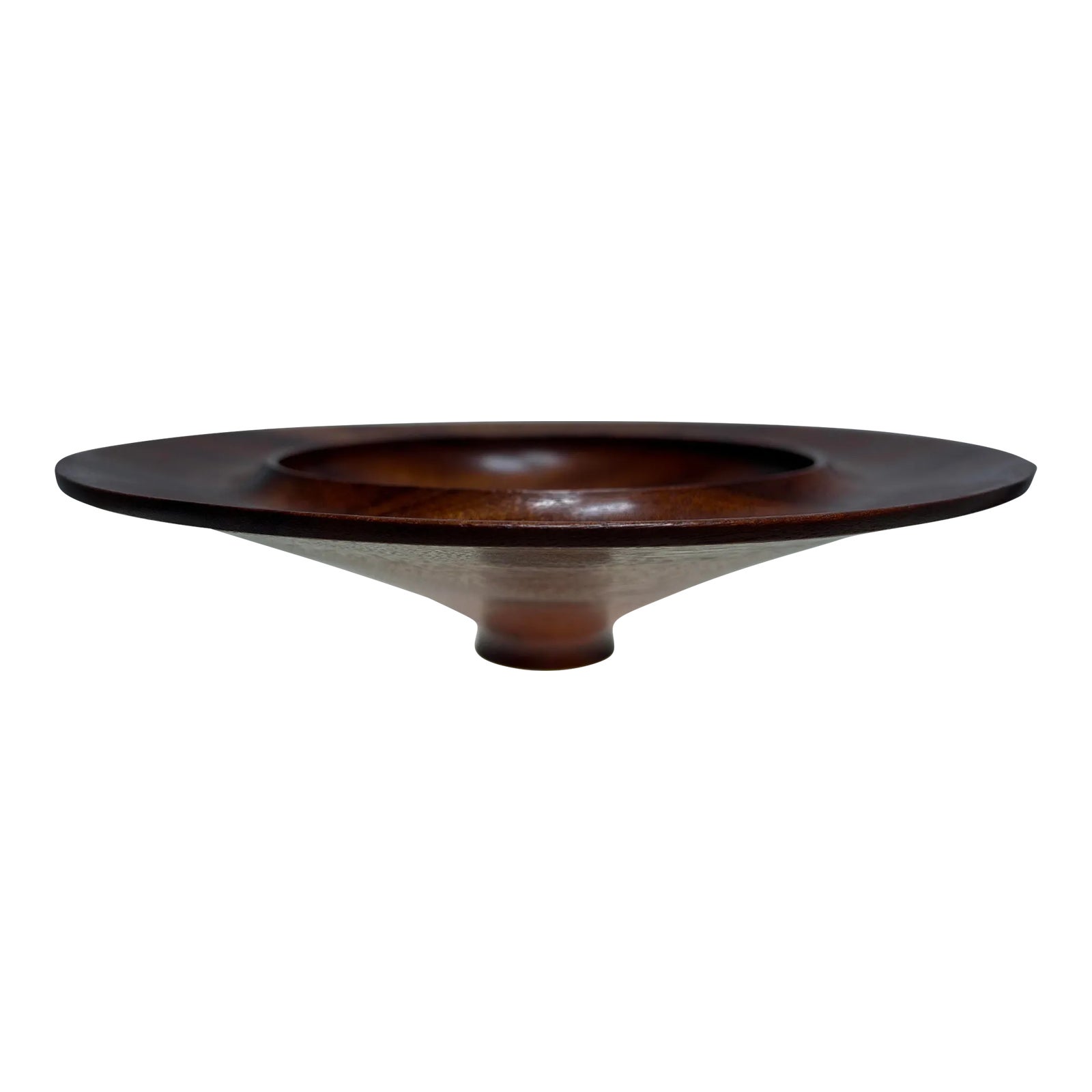 1990s Early Work Artisan Crafted Mahogany Centerpiece Bowl by Howard ...