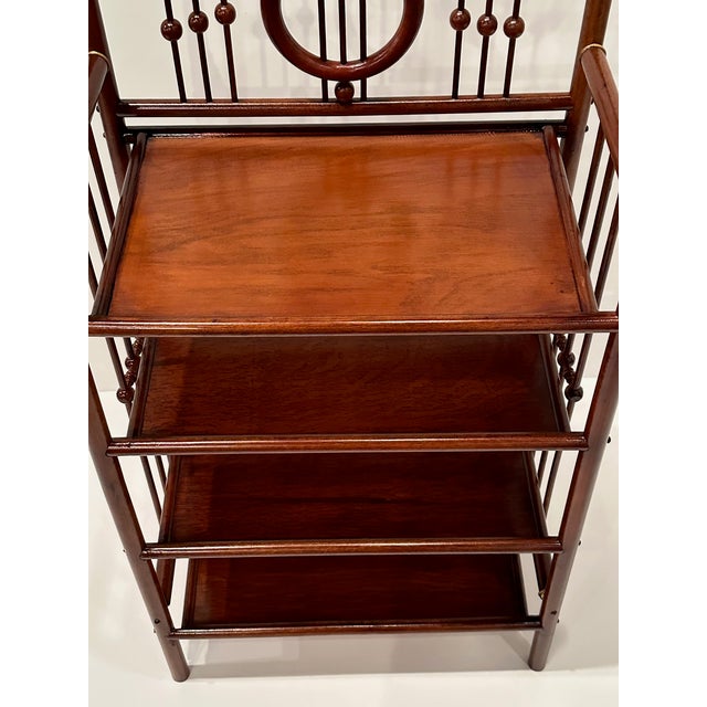 Antique Mahogany Book Shelf With Lyre Motif | Chairish