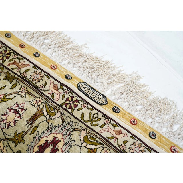 Extremely Fine Turkish Silk Hereke Rug 3'4'' X 5'0'' | Chairish