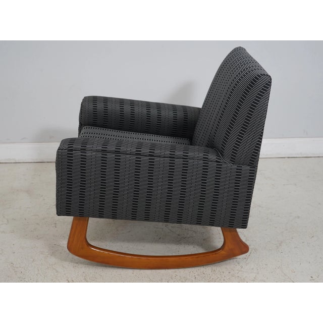 Mid Century Modern Upholstered Rocking Chair | Chairish