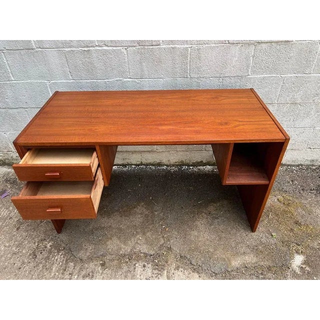 Mid Century Jesper International Danish Modern Executive Teak Desk ...