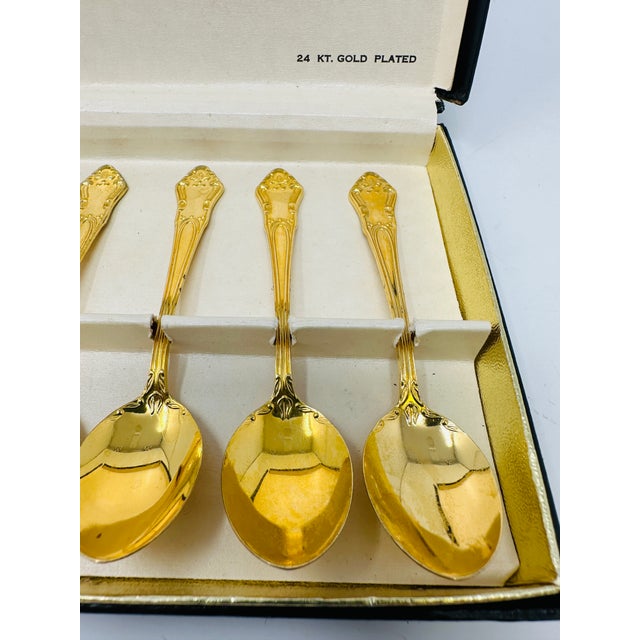 Vintage Janice Collection 24k Gold Plated Demitasse Spoons Made in ...