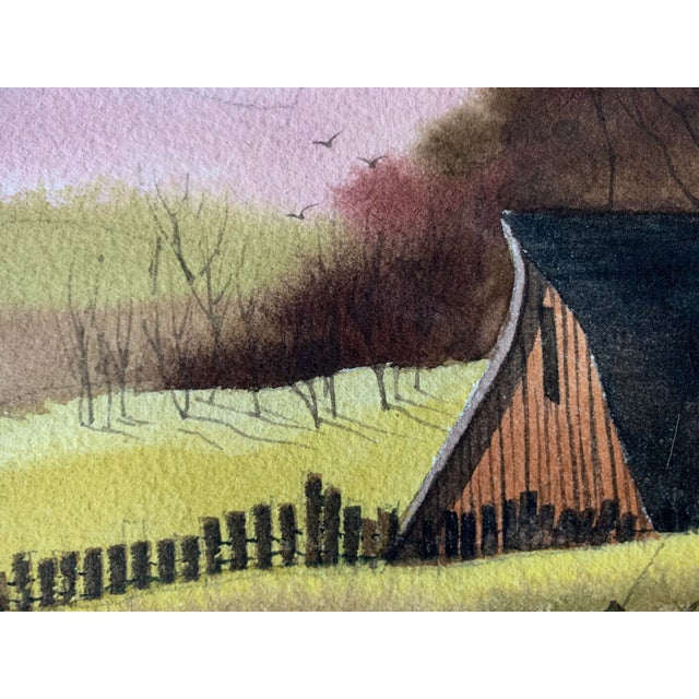 Vintage American Landscape Watercolor Painting by Mary T. Kingston ...
