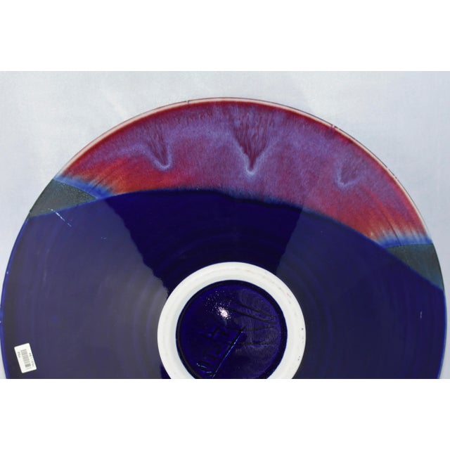 1990s Marc Matsui Handmade Flambé Studio Art Pottery Centerpiece Vessel ...