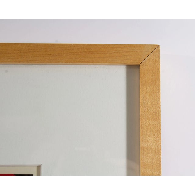 Signed 1994 “Rap in Blue and Red” Acrylic on Paper Painting by Artist ...