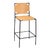 Asher Cashew Tan Full Grain Leather Bar Stool With Back | Chairish
