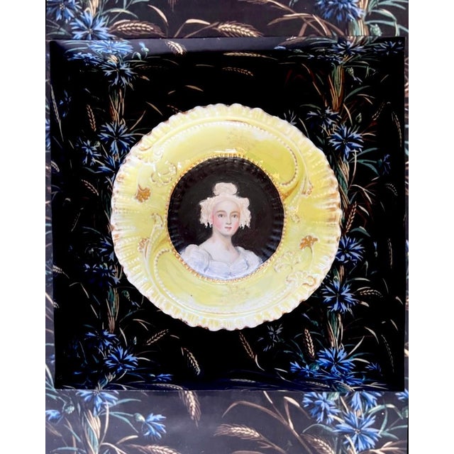 Blanche & Mehitabel - Pair of Portrait Plates by Susannah Carson | Chairish