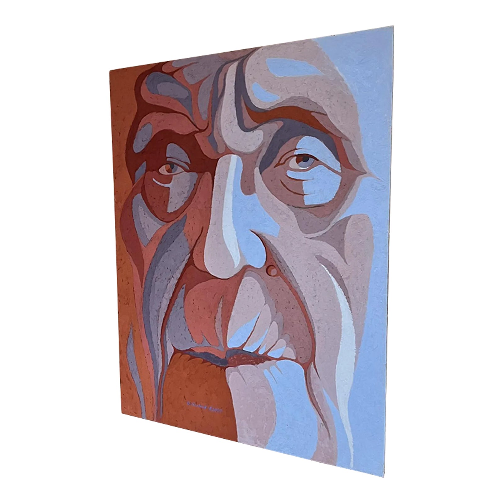 1978 Modern Fauvist Portrait Old Man Artist Hovland | Chairish
