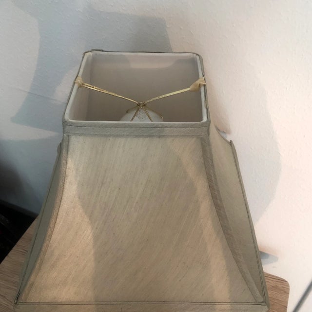 Vintage Stone Wear Lamp & Shade | Chairish