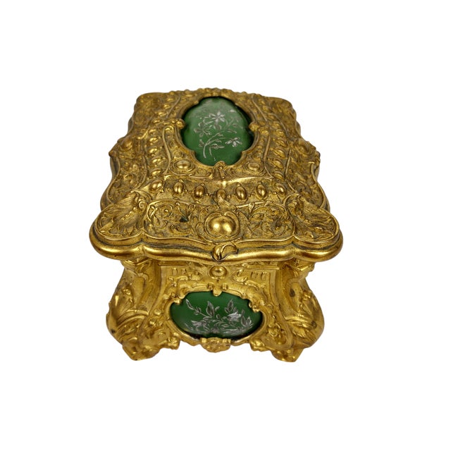 Vintage French Gilt Bronze Dore Box | Chairish