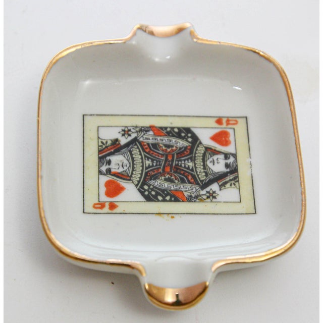 Hand-Painted Ashtrays Porcelain Made in France 1960s | Chairish