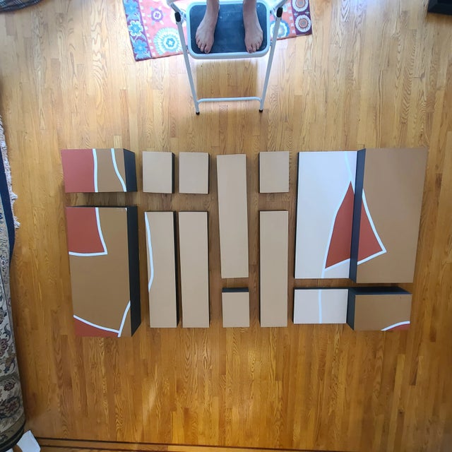 Midcentury Abstract Acrylic Painting From the Vladimir Kagan Gallery on ...
