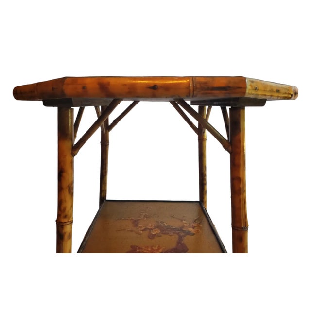 Late 19th Century English Tiger Bamboo Three Tier Octagon Top Table ...