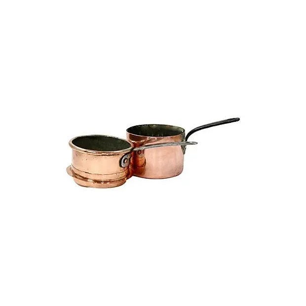 19th Century Heavy Copper Double Boiler | Chairish