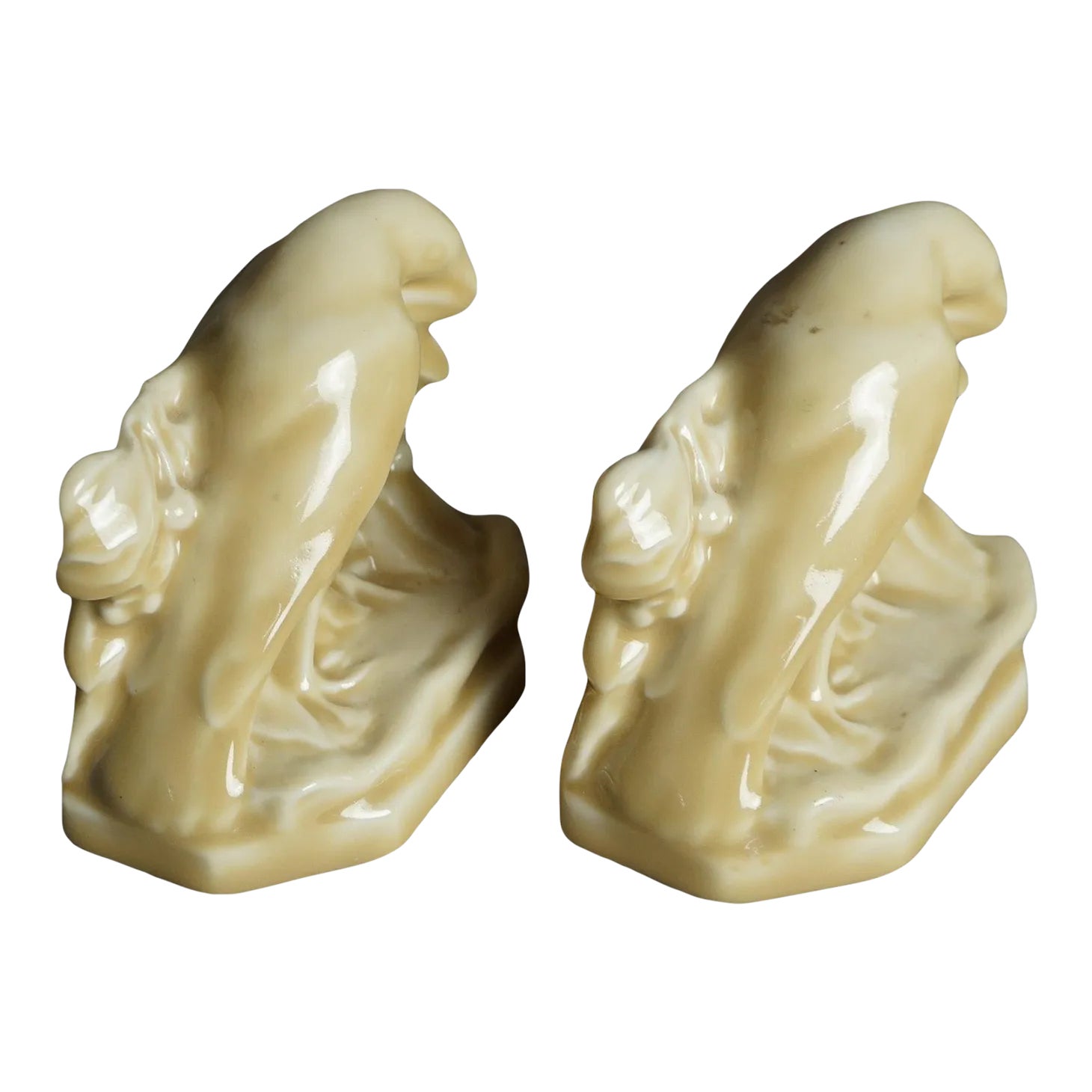 Rookwood Art Pottery Figural High Glaze Raven Bookends Dated 1946 - a ...