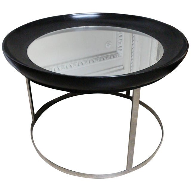 French Round Modern Cocktail Table | Chairish