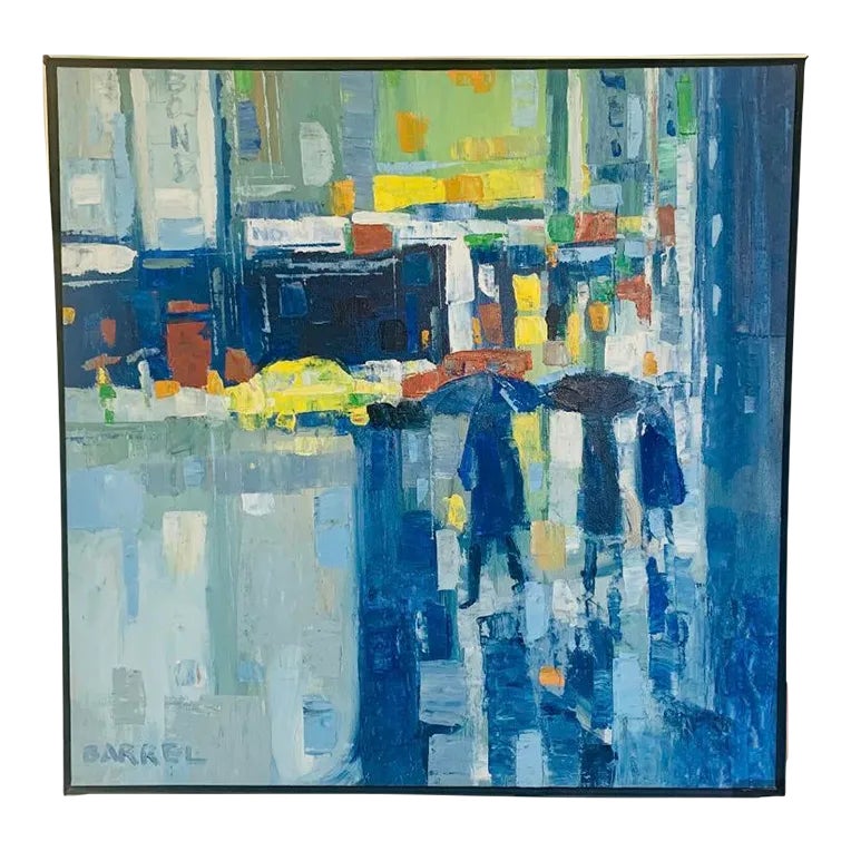 Abstract Expressionist Oil Painting by Italo ‘George Barrel’ Bossi ...