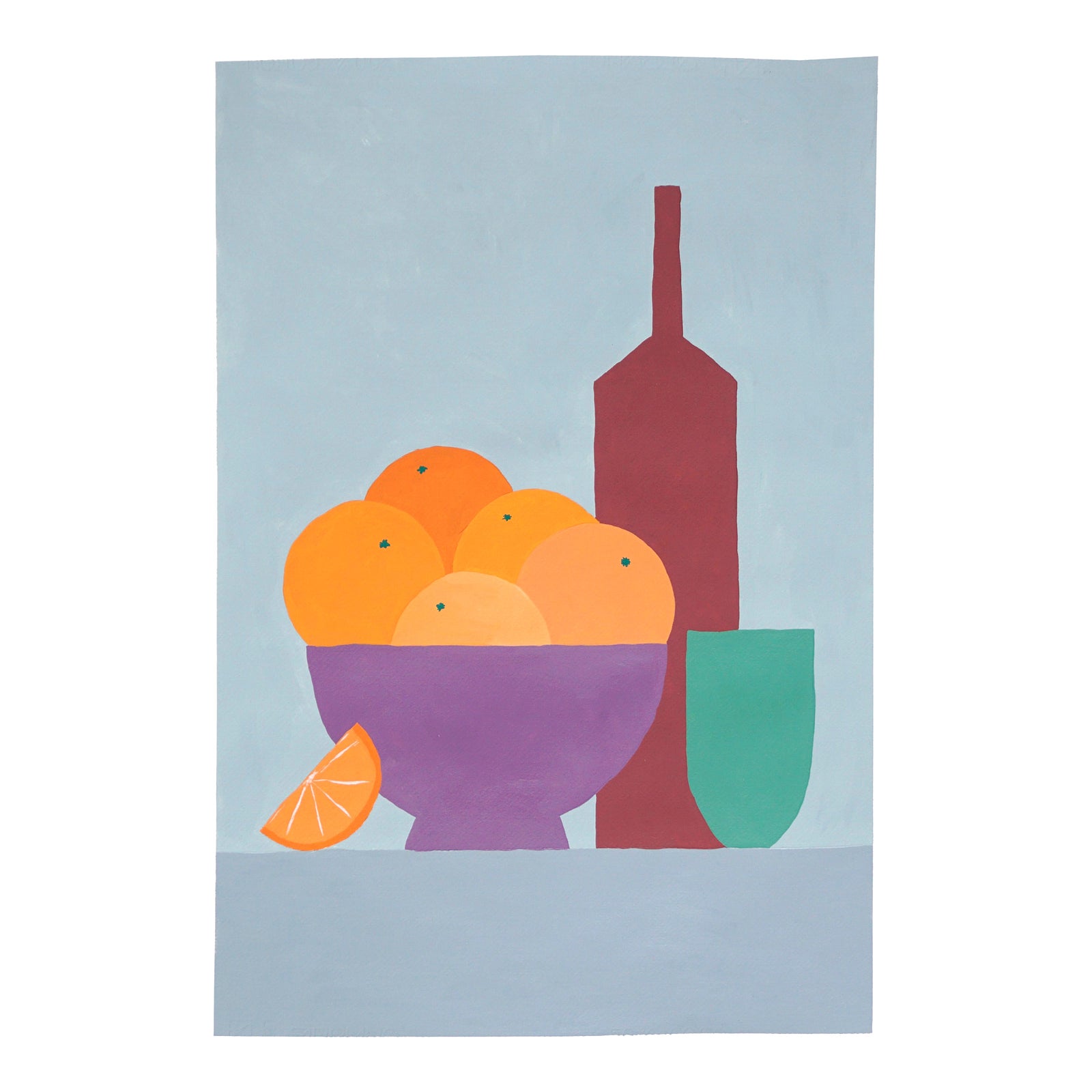 2023, Modern Realist Still Life Painting of "Still Life Orange Bowl ...