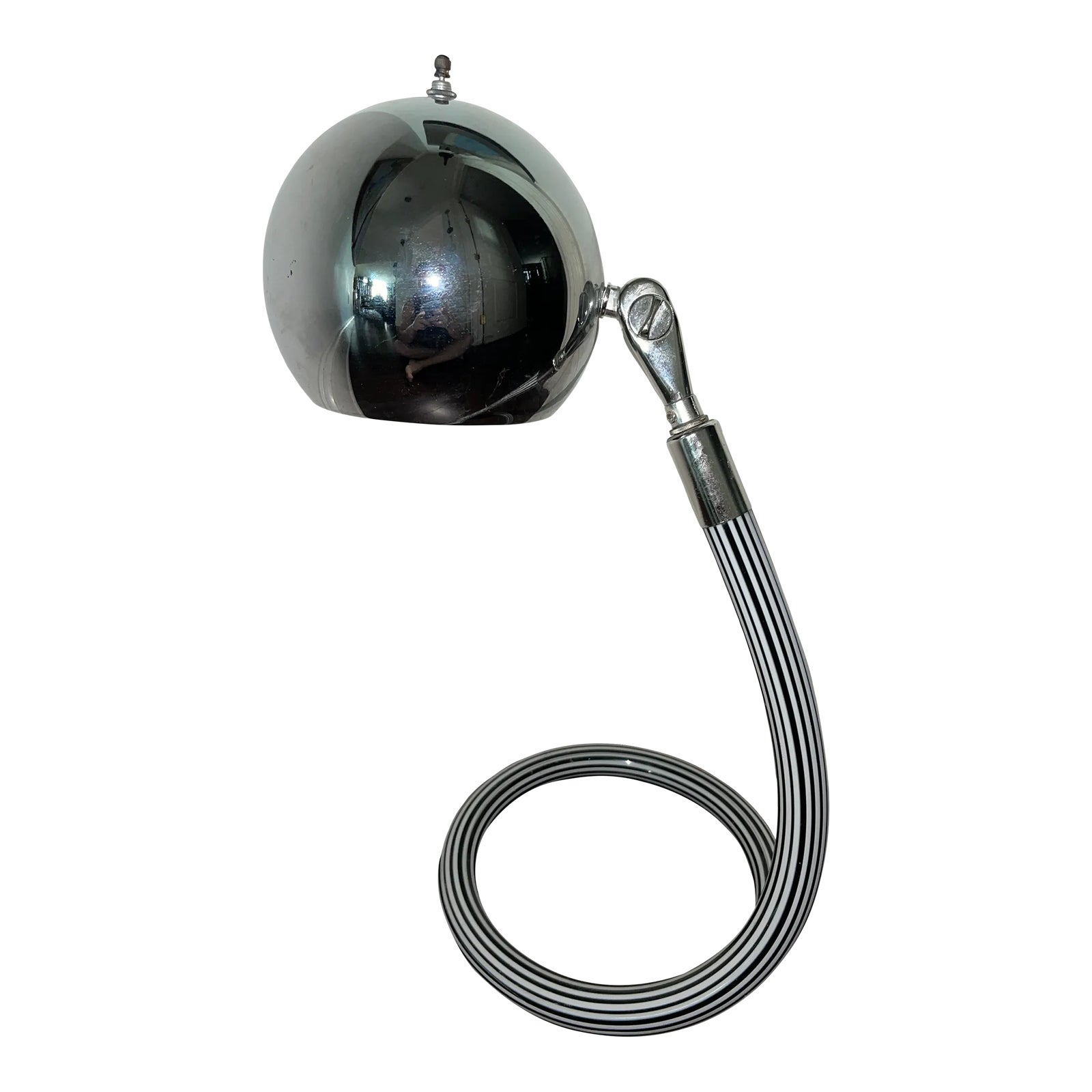 1970s Mid Century Chrome & Acrylic Snake Desk Lamp | Chairish