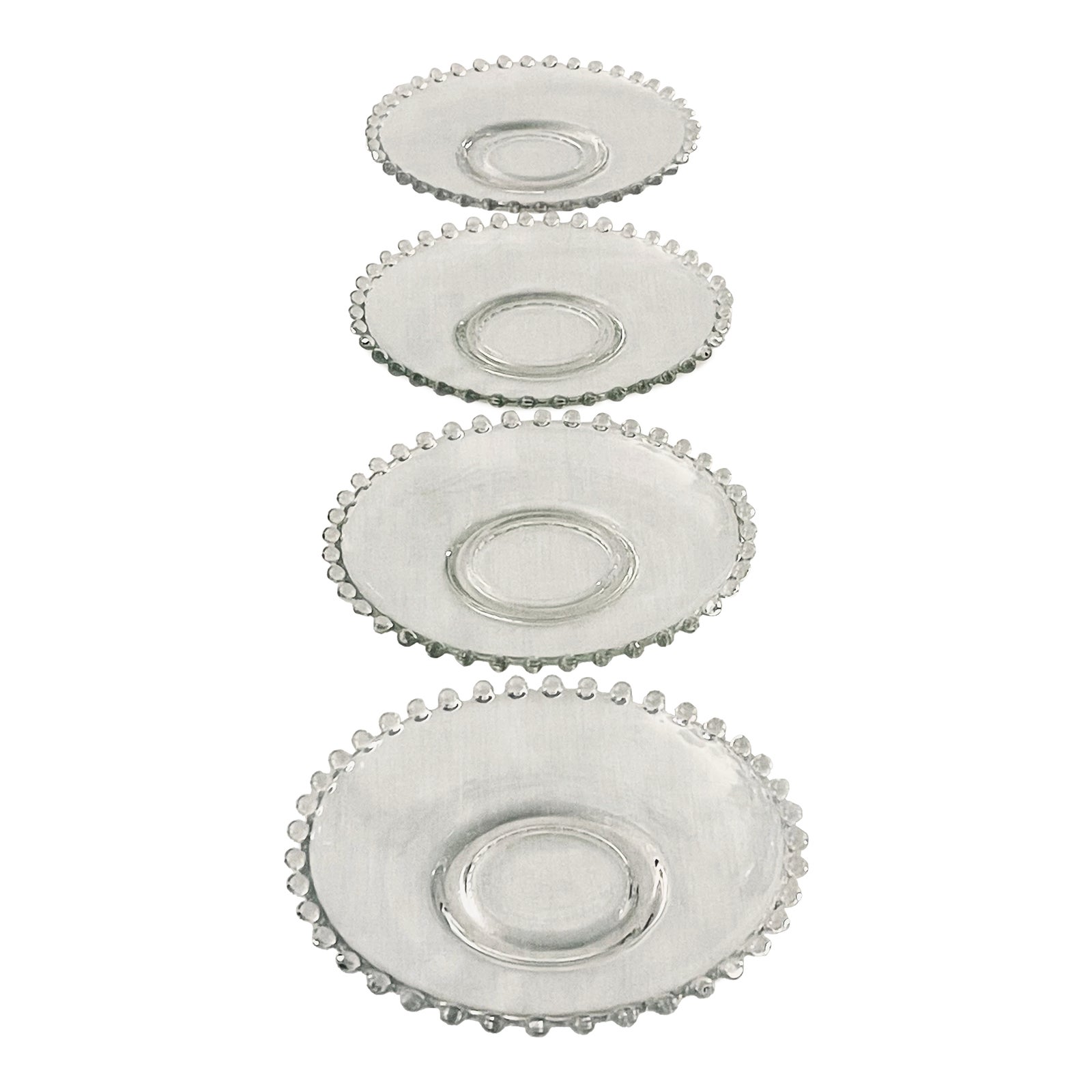 Mid 20th Century Candlewick Small Plates- Set of Four | Chairish