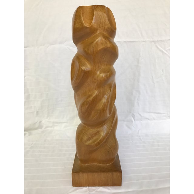 Egon Weiner Abstract Wood Sculpture | Chairish