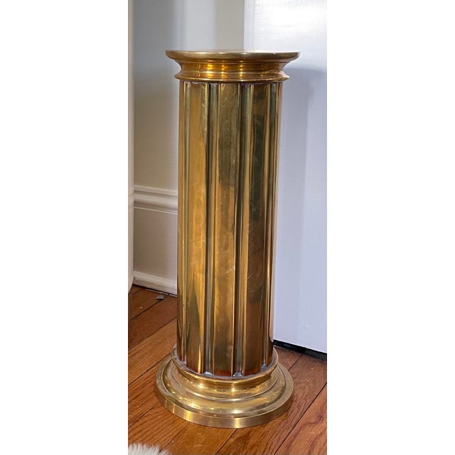 Neoclassical Brass Pedestal Doric Order Column | Chairish