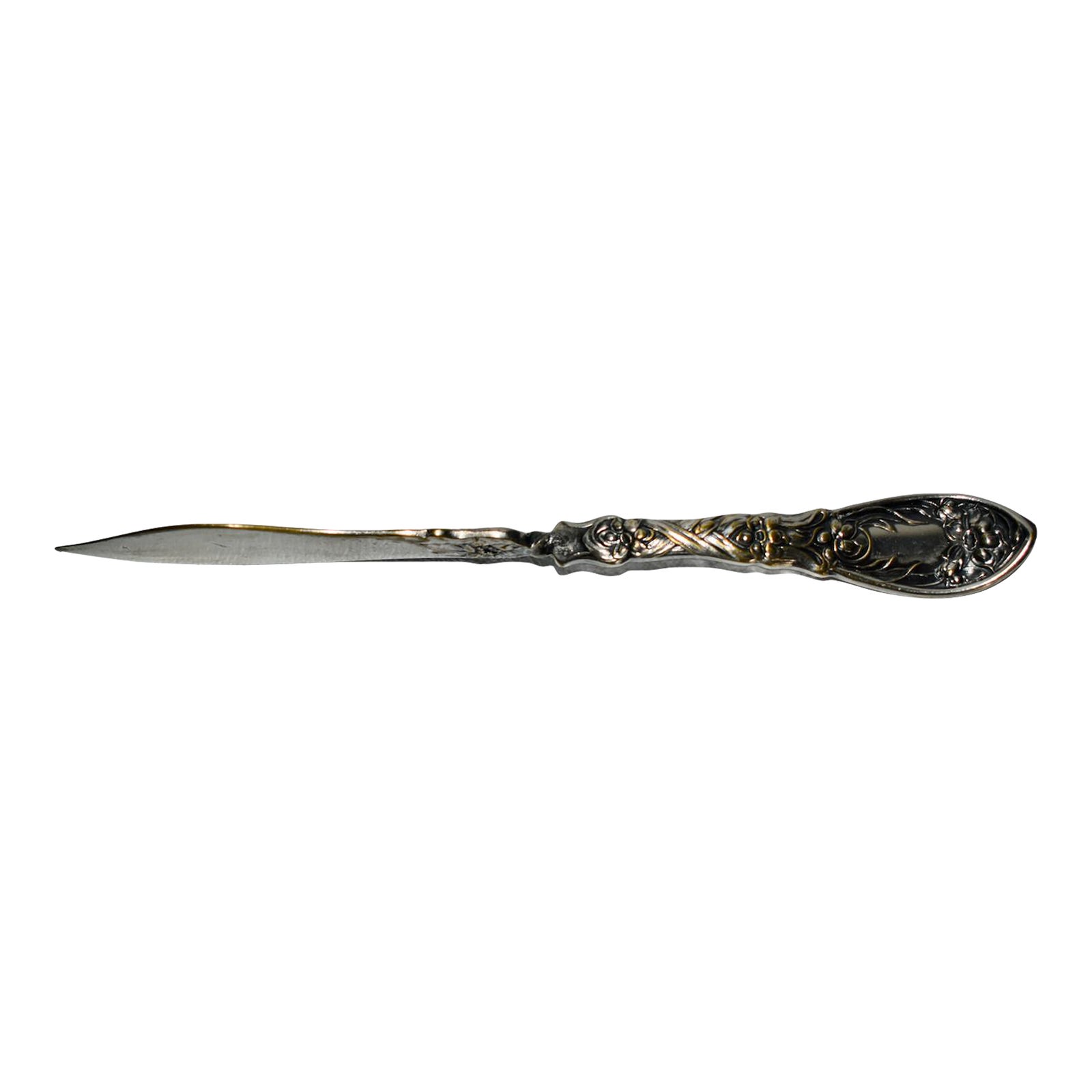Antique Art Nouveau Silver 1908 Flat Twisted Handle Master Butter Knife ...
