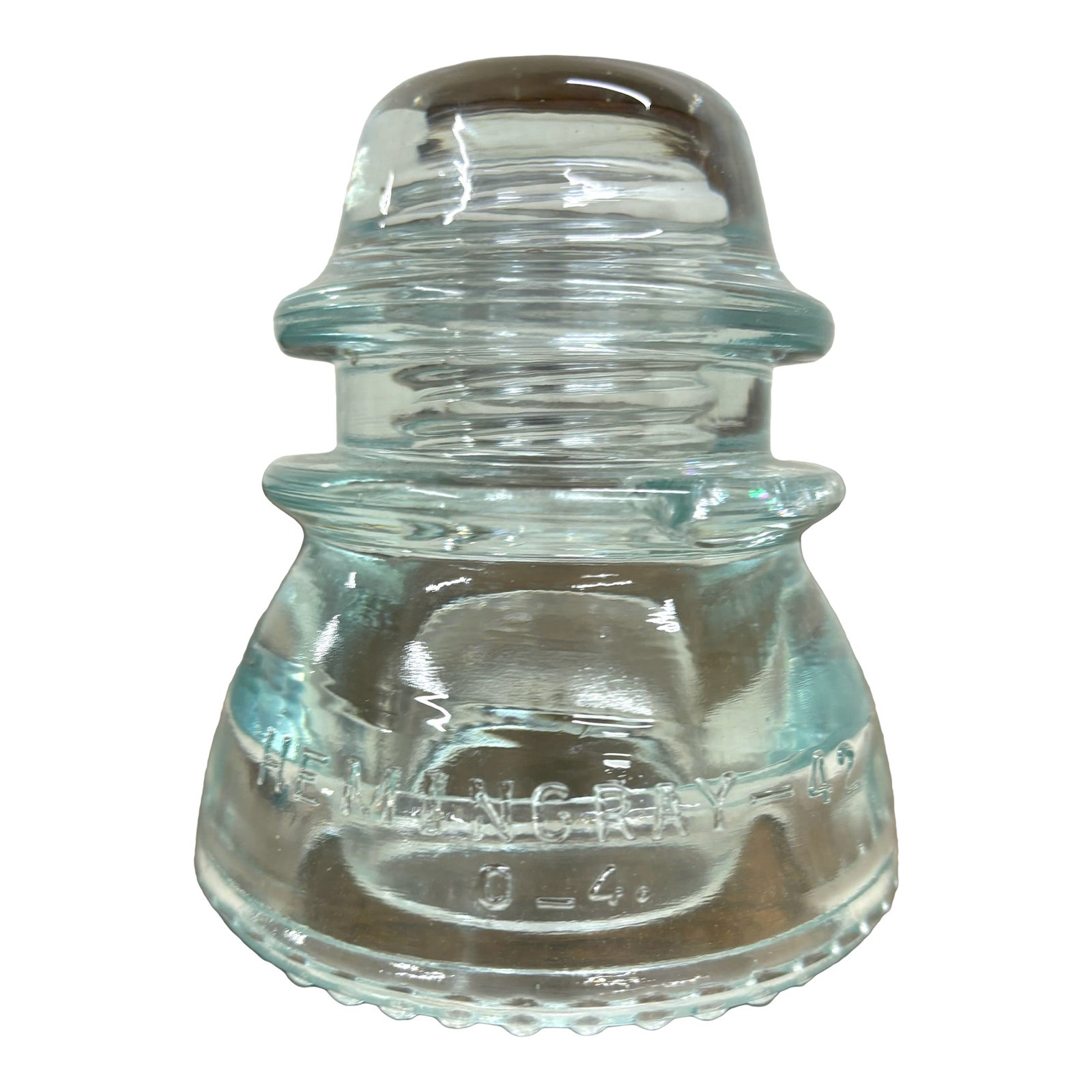 Vintage Hemingray 42 Clear Glass Insulator | Chairish