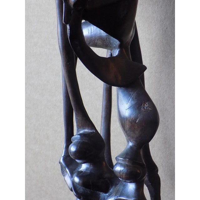 Original Mid 20th C. Large Hand Carved African Makonde Ebony Wood ...