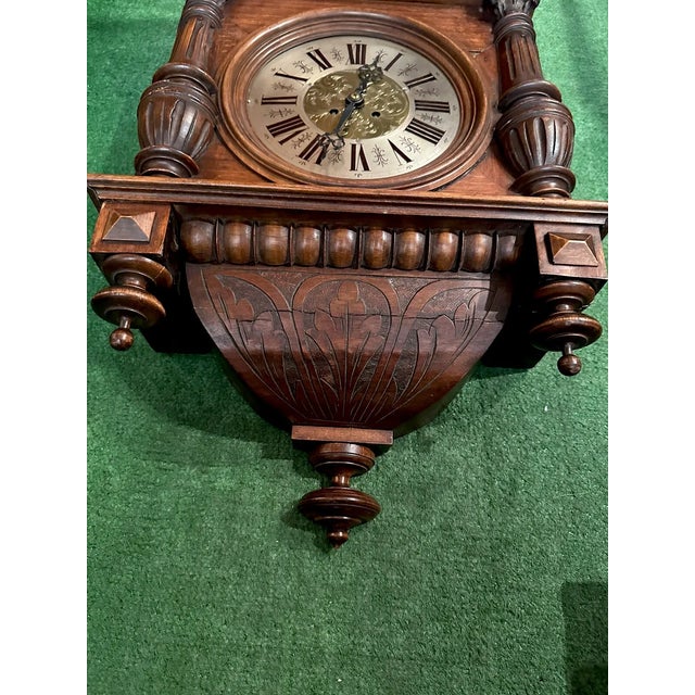 19th Century Baroque Style German Wall Clock | Chairish