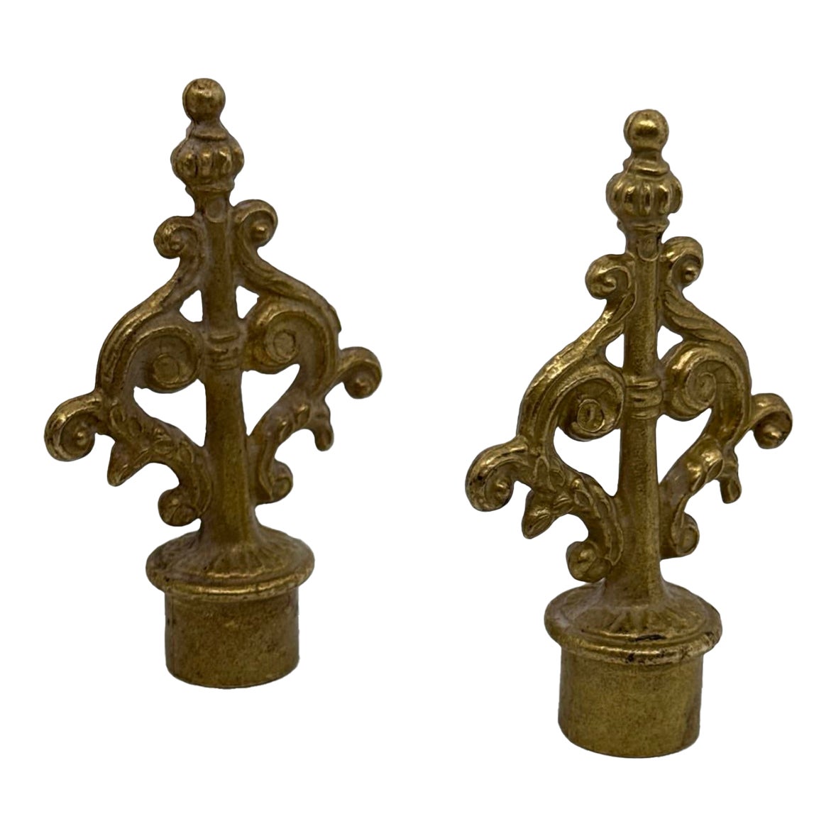Vintage French Style Candelabra Pair of Finial Parts for Lamps ...