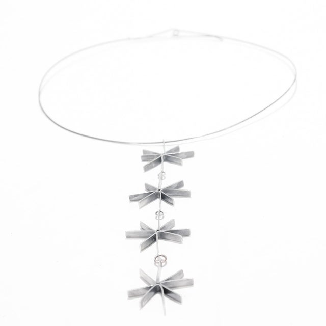 Mid-Century Modern Betty Cooke Style Silver Starburst Link Pendant ...