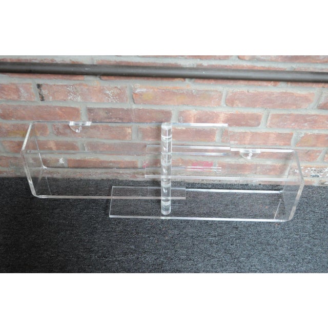 Vintage Two-Tier Lucite Wall-Mounted Shelf | Chairish
