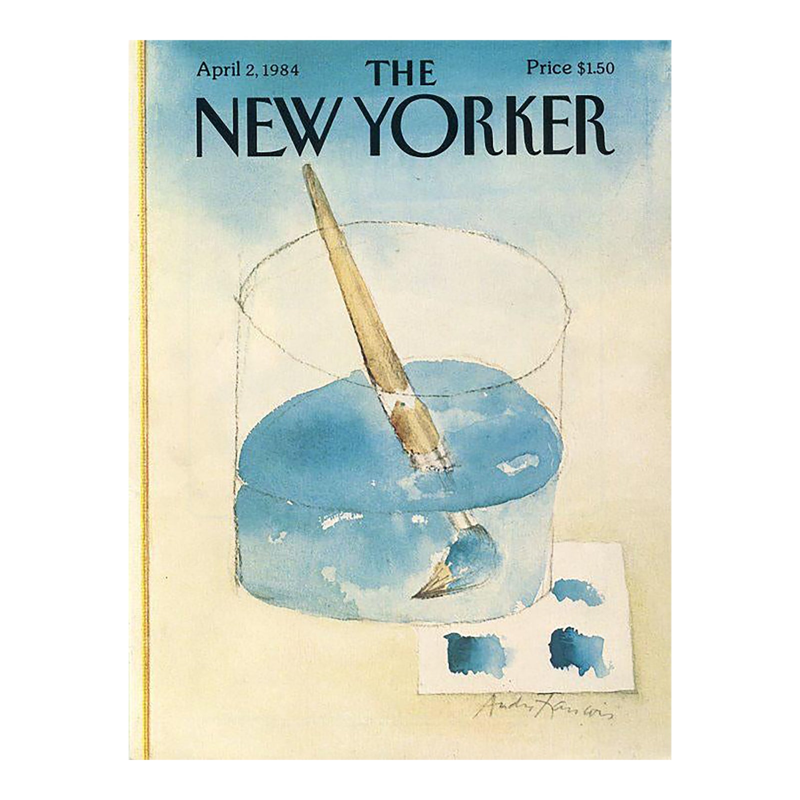 1984 Vintage New Yorker Cover, April 2 (Andre Francois), Original New ...