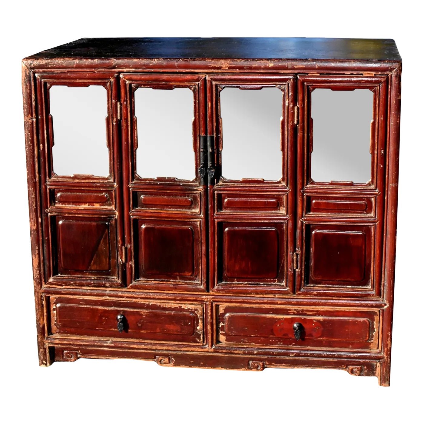 Antique Mirrored Vanity Chest | Chairish