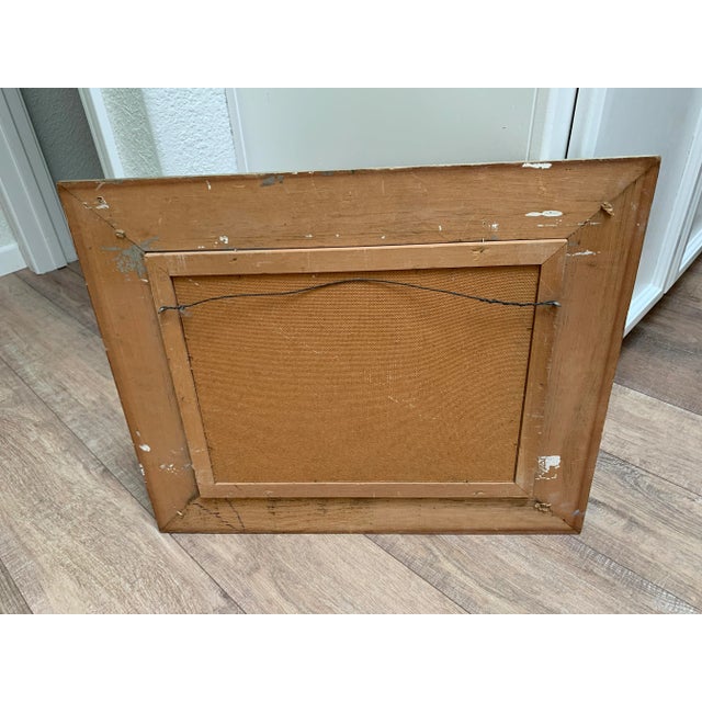 Vintage Daisy Bouquet Framed Original Oil Painting | Chairish