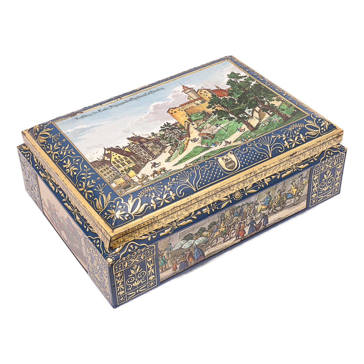 Tinplate Biscuit Tin by Otto Schmidt, 1983 | Chairish