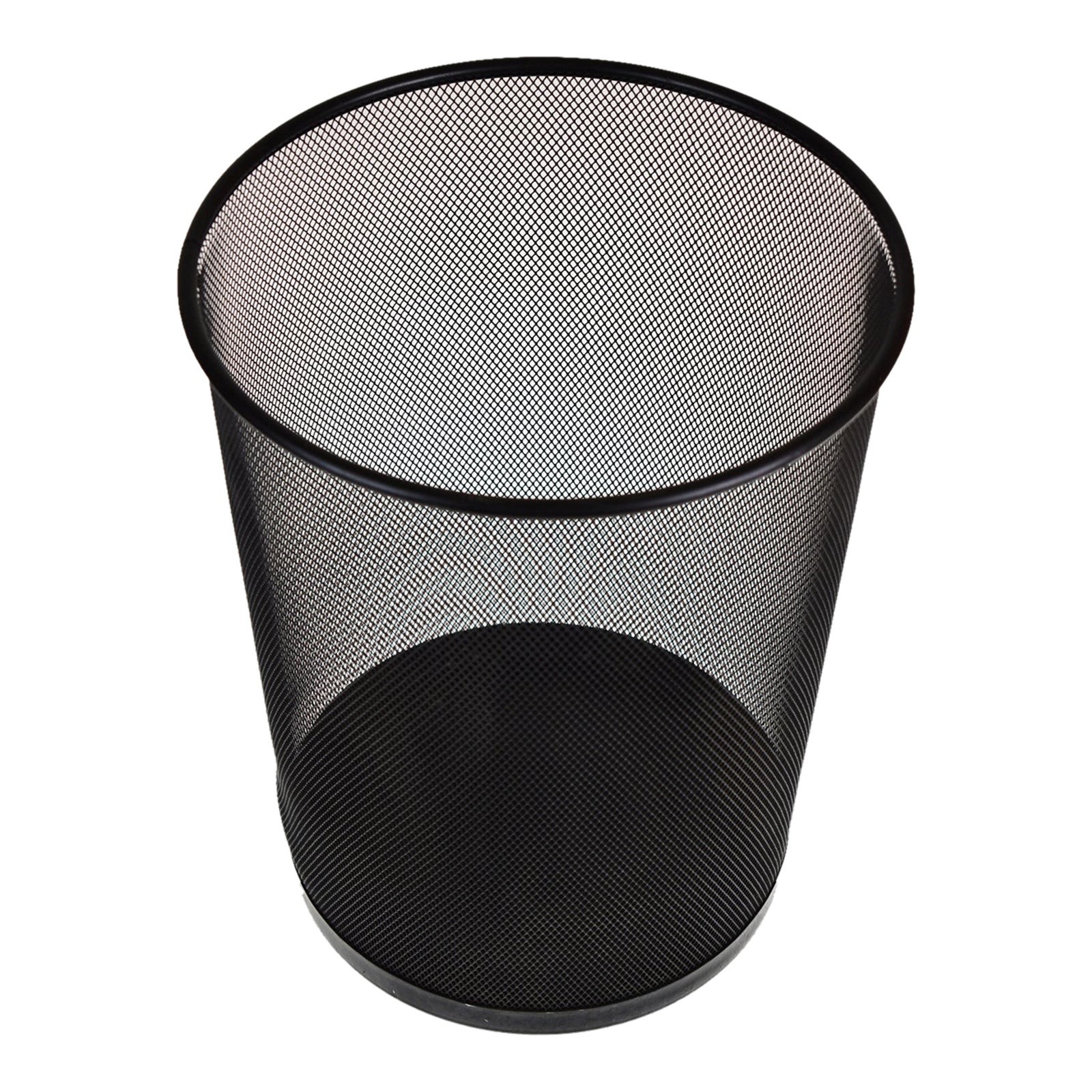 Vintage Black Wire Mesh Waste Basket | Chairish