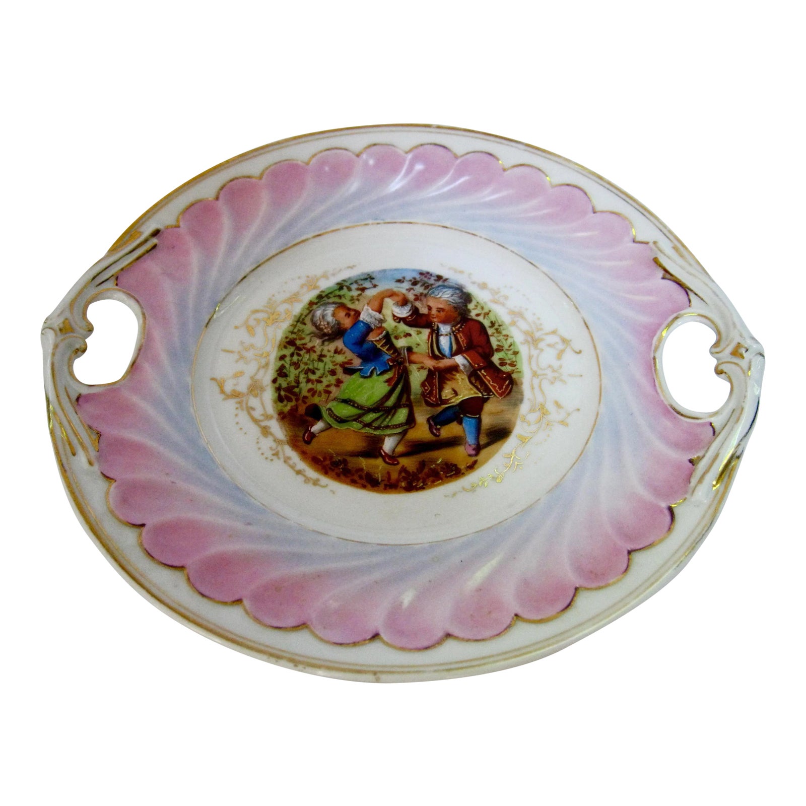 Antique Hand Painted German Children Dancing Decorative Cake Plate ...