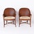Pair of Vintage British Colonial Style Arm Chairs | Chairish
