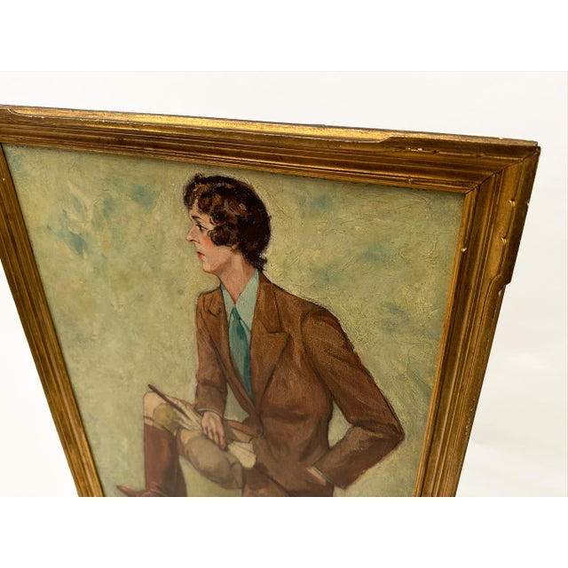 Vintage Equestrian Painting, Portrait of a Woman Oil Painting by James ...