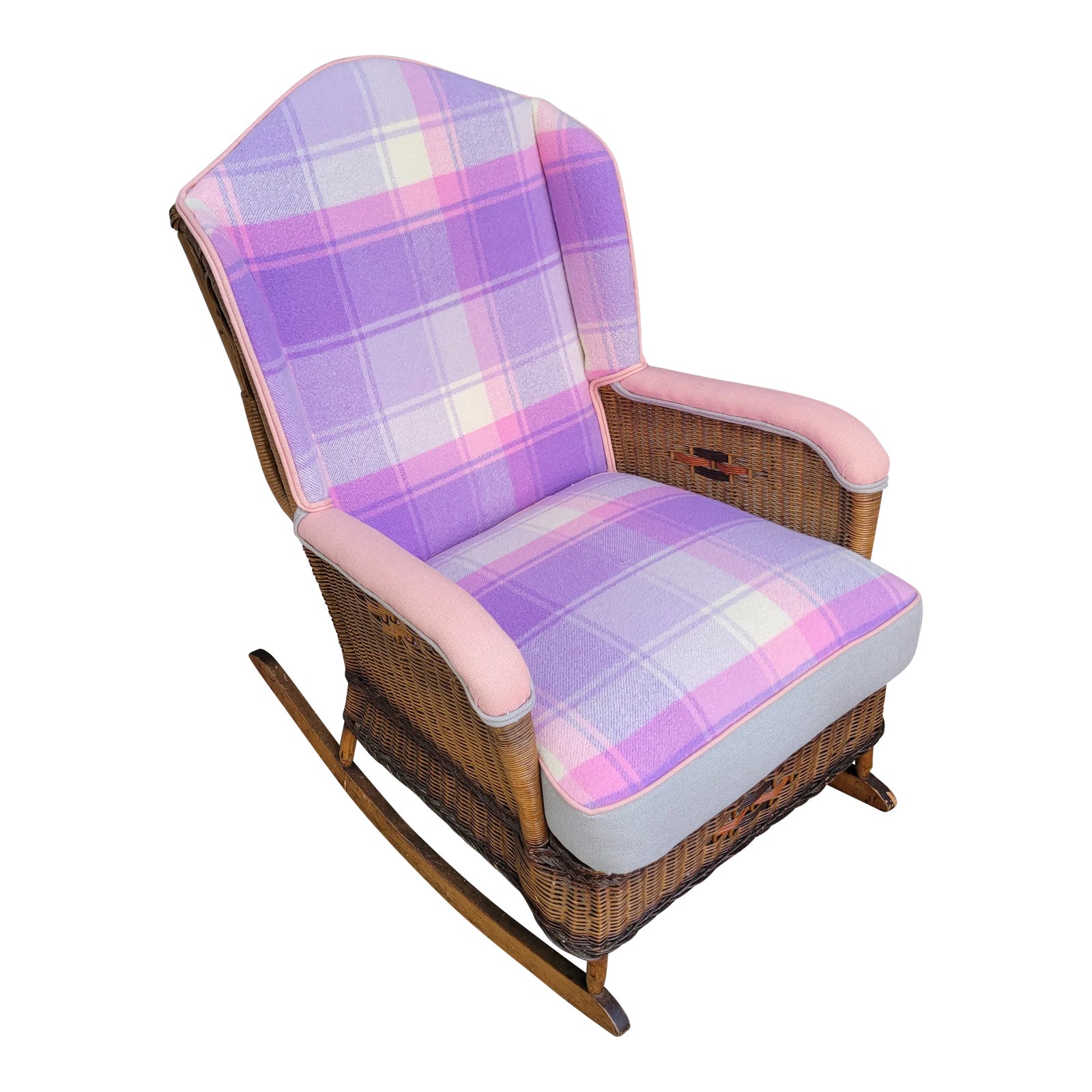 1920s Vintage Wicker and Rattan Rocker Attributed to Heywood Brothers ...