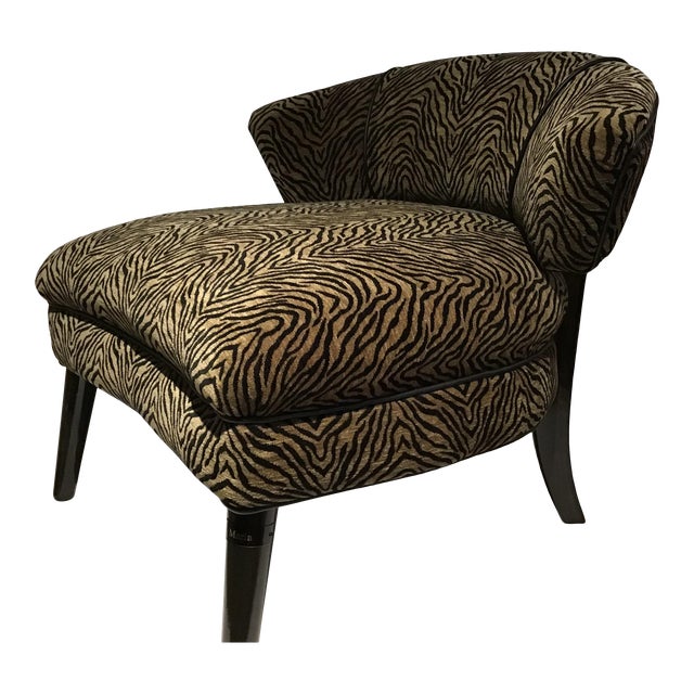 Mid-Century Modern “Maria” Tiger Print Chair | Chairish