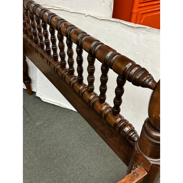Antique Spindle Wood Bed Frame | Chairish