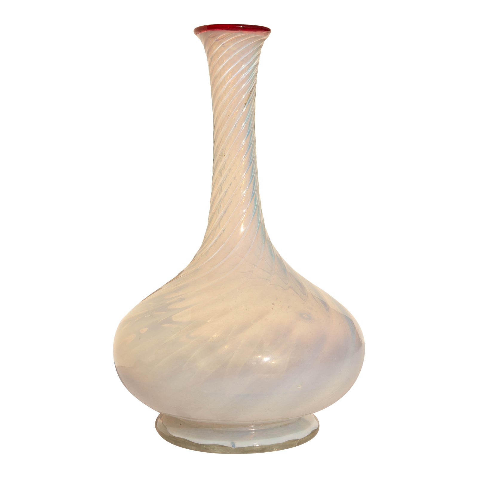 19th Century French Opaline Art Glass Vase | Chairish