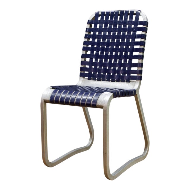 Pittsburgh Range Company Blue and Aluminium Side Chair | Chairish