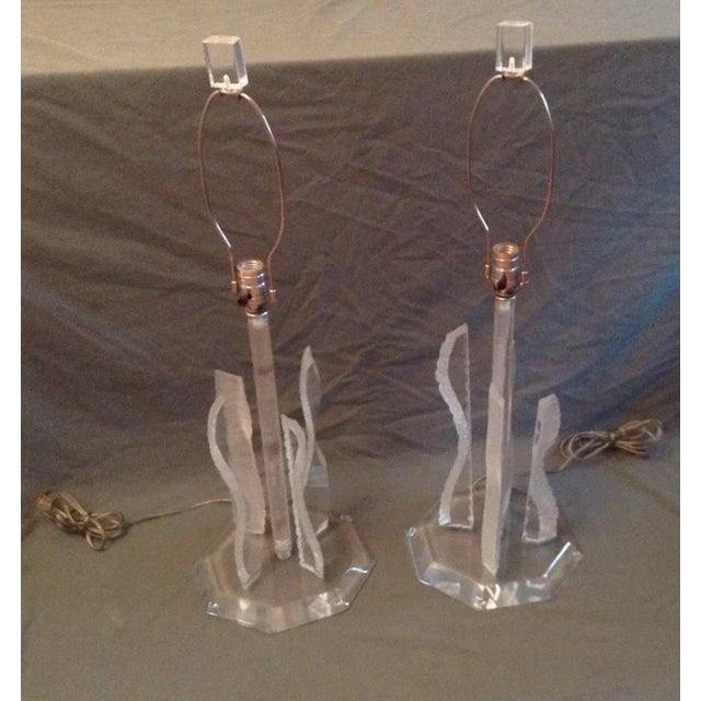 1970’s Glacier Arctic Iceberg Table Lamp - a Pair | Chairish