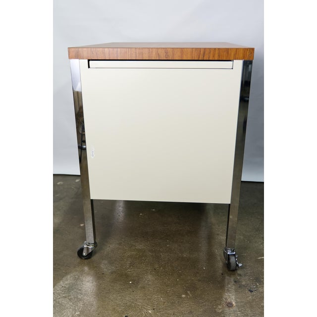 1970s Modern Steelcase Rolling Typewriter Utility Cart or Small Desk ...
