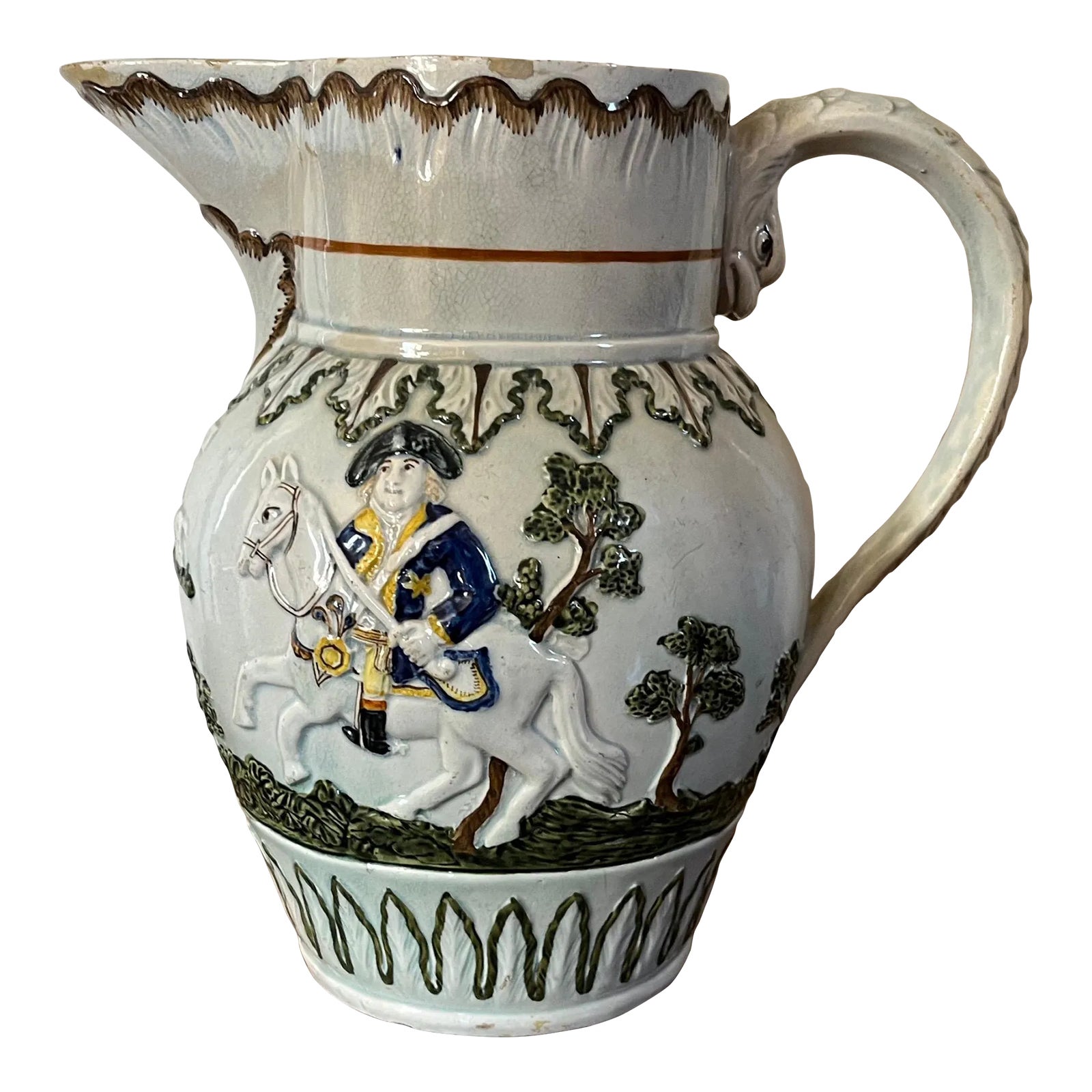 Very Large Antique Early 19th Century George III English Prattware ...