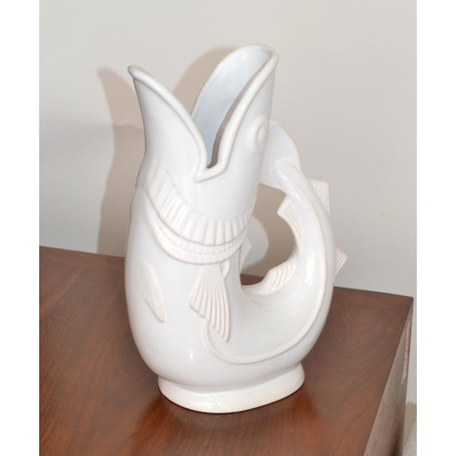 Gurgling Cod White Ceramic Pitcher Boston Shreve Cump & Low Company ...